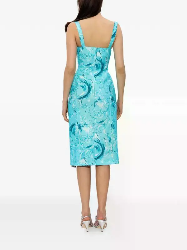 Versace Floral Belted Dress