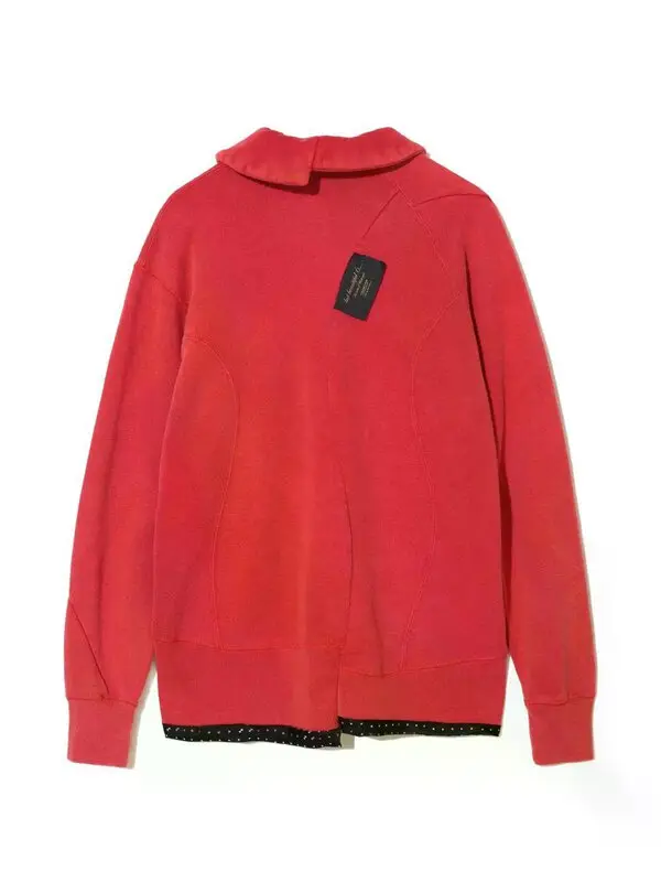 Undercover Heart Appliqué Zip Polo Top