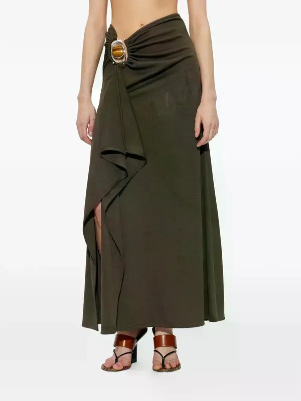 Christopher Esber Occhio Crystal Cascade Maxi Skirt
