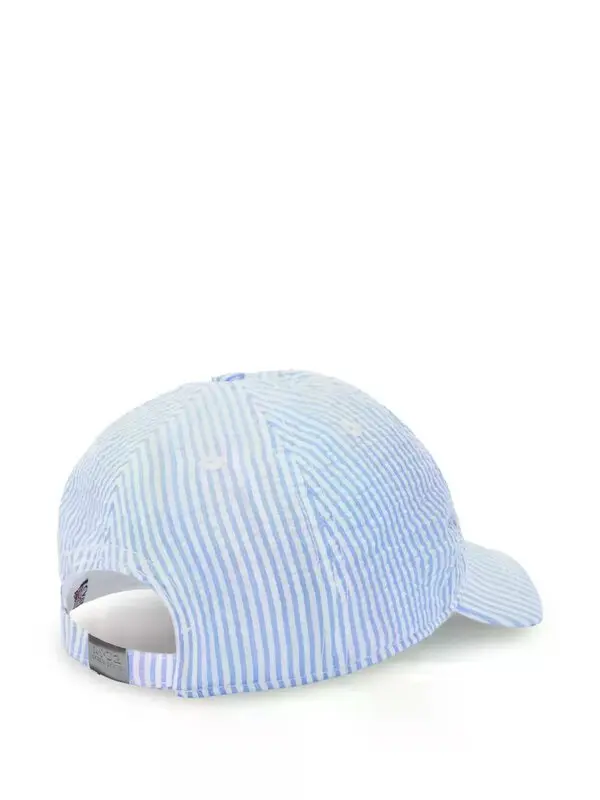 MC2 SAINT BARTH Seersucker Striped Baseball Cap