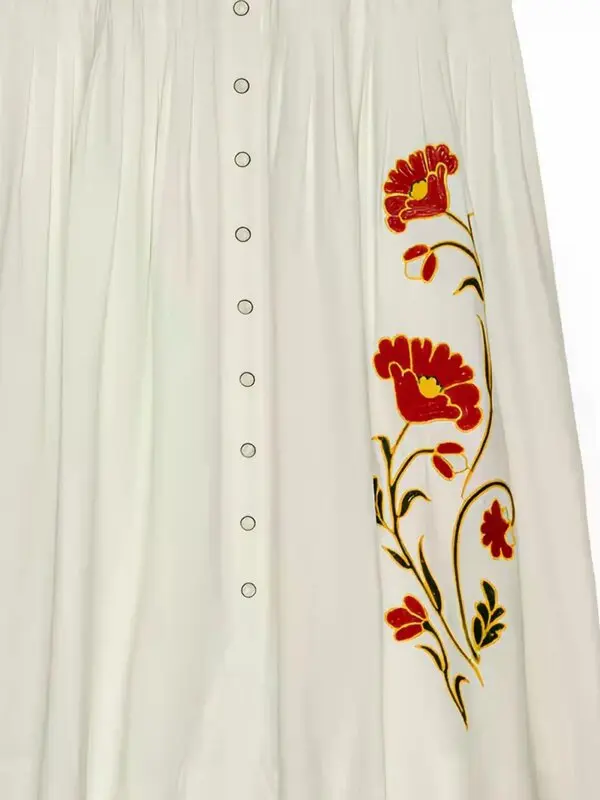 The Great. Button Floral Skirt