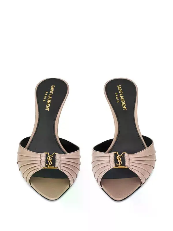 Saint Laurent Babylone Twisted-detail Leather Sandals