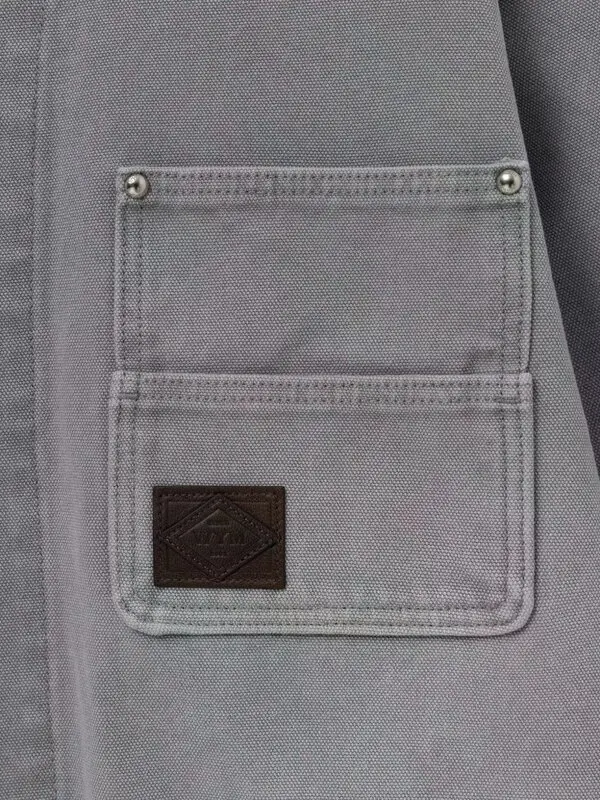 WOOYOUNGMI Leather Collar Pocket Jacket