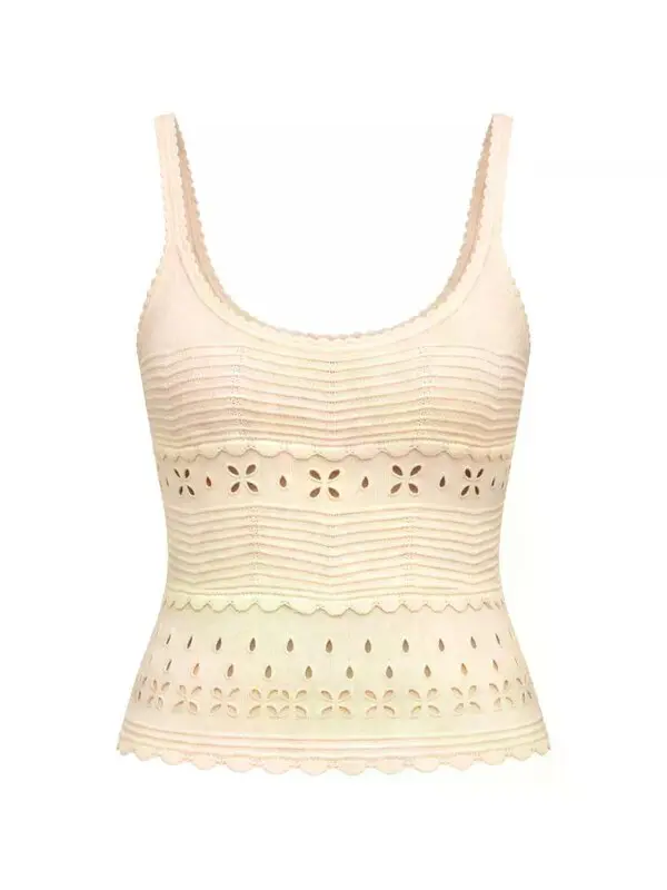 Ulla Johnson Esme Eyelet-knit Camisole - Neutrals