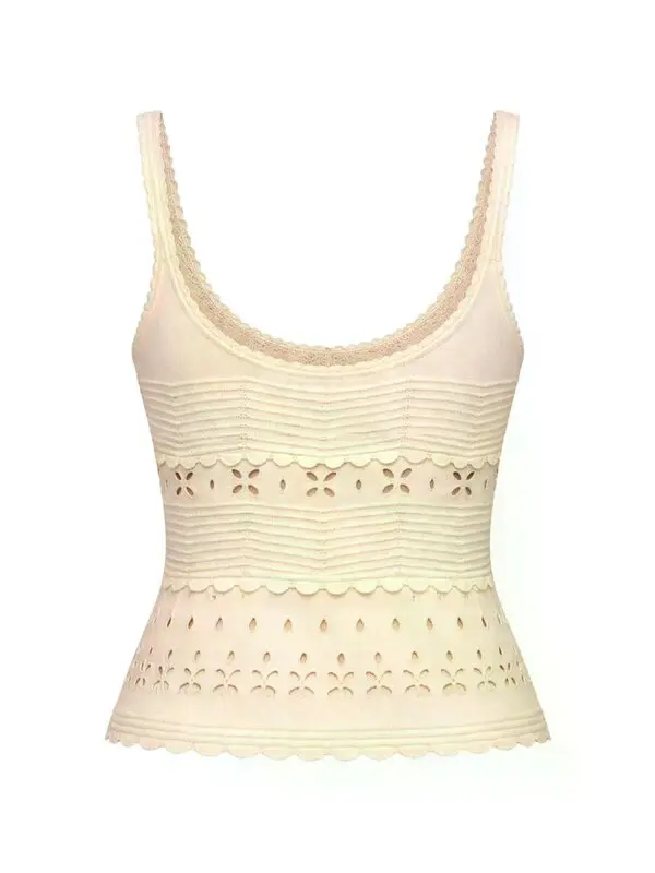 Ulla Johnson Esme Eyelet-knit Camisole - Neutrals