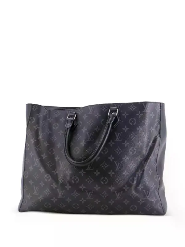 LOUIS VUITTON Grand Sac Monogram Eclipse Canvas Tote Bag