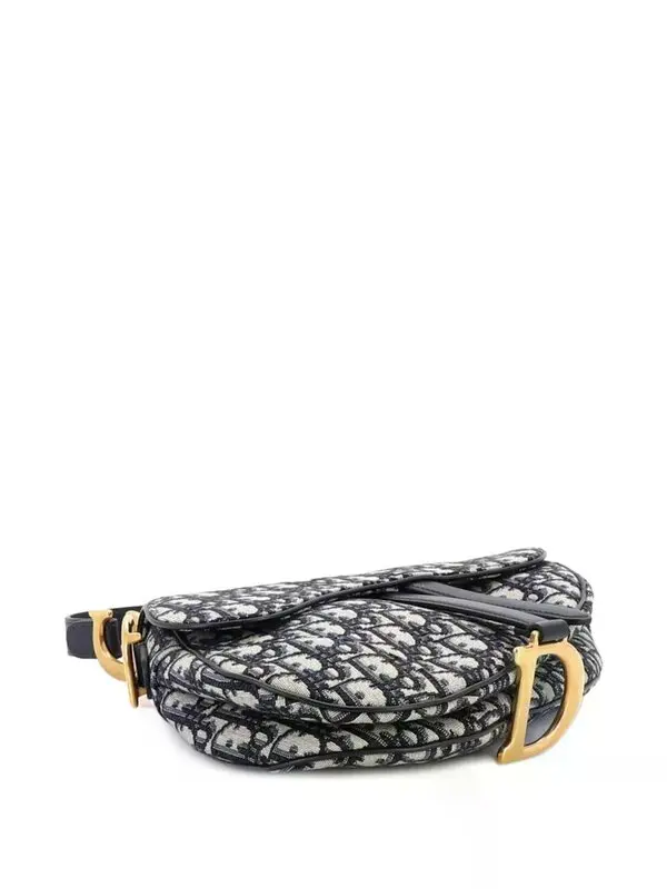 Dior Saddle Handbag Oblique Canvas Medium - Blue