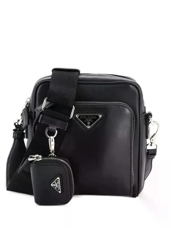 Prada Front Pocket Leather Small Crossbody Bag