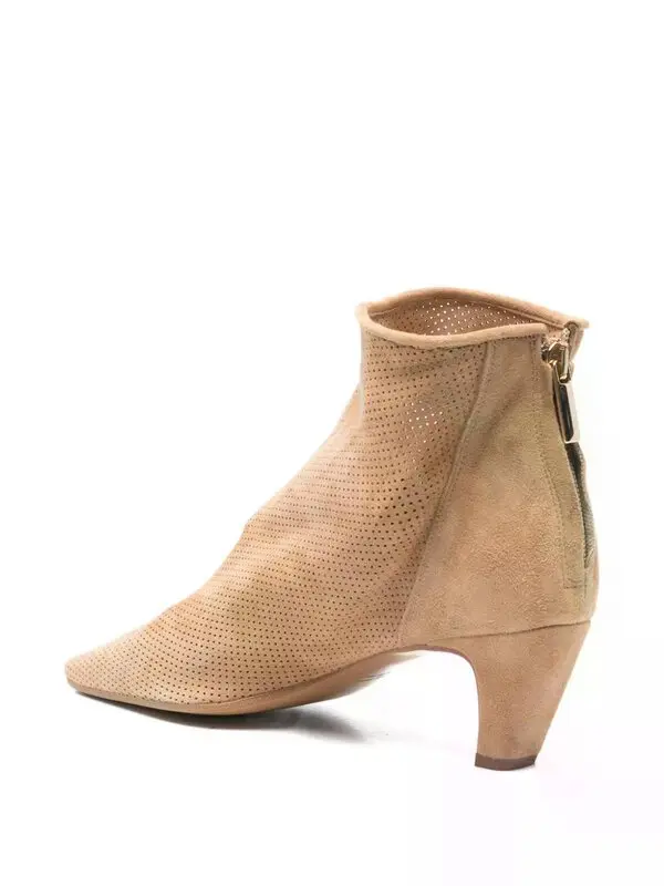 BIANCADI Perforated Zip Fastening Ankle Boots