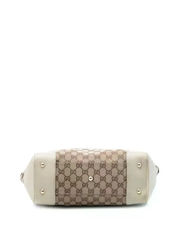 Gucci Gg Canvas Web Mayfair Tote - Neutrals