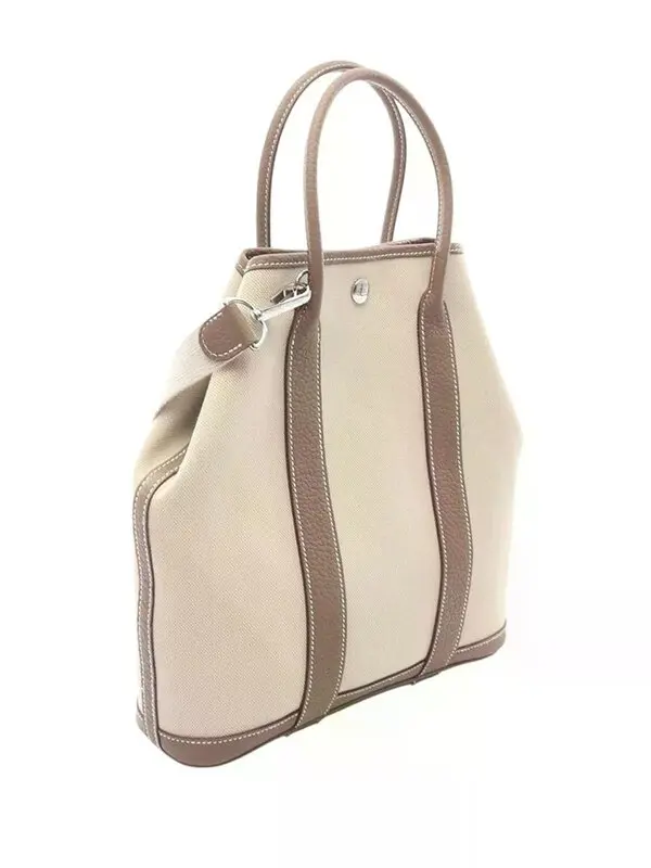 Hermès 2021 Toile And Negonda Garden File 28 Satchel - Neutrals