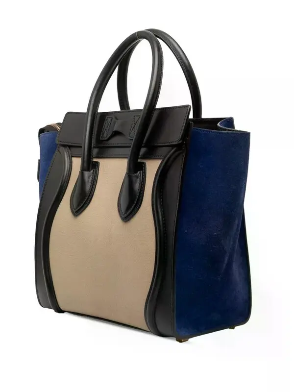Celine 2013 Micro Tricolor Luggage Tote Bag - Blue