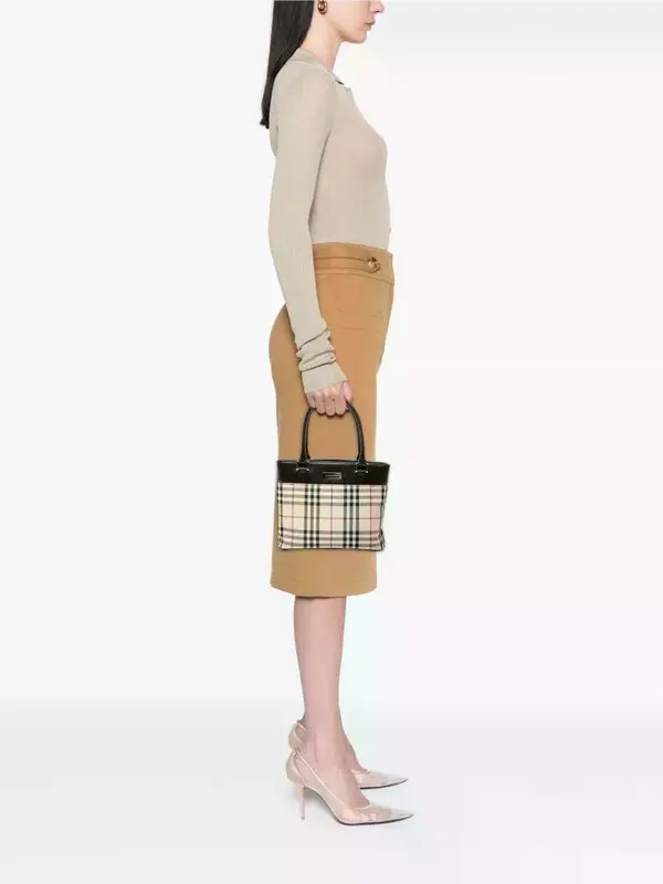 Burberry House Check Canvas Tote Bag
