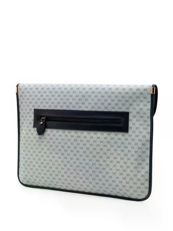 Gucci 20th Century Micro Gg Supreme Clutch - Grey
