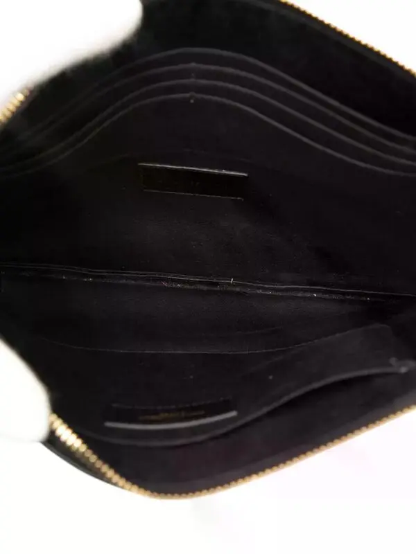 Saint Laurent 2019 Croc Embossed Leather Zipped Tablet Holder