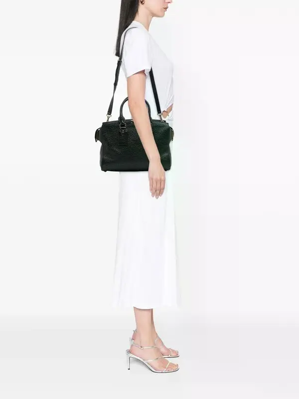 Burberry Medium Grained Leather Clifton Satchel