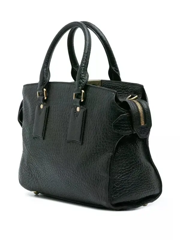 Burberry Medium Grained Leather Clifton Satchel