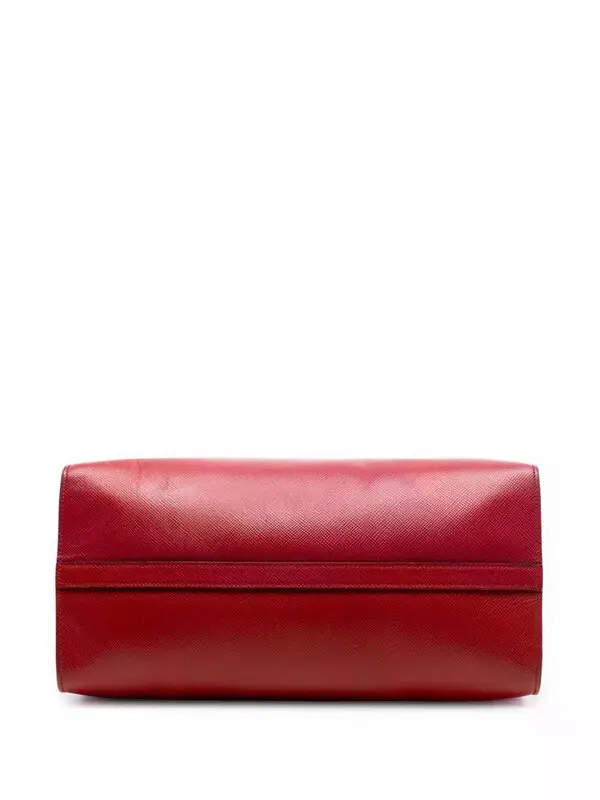 Prada 2010-2026 Medium Saffiano Cuir Monochrome Top Handle Satchel