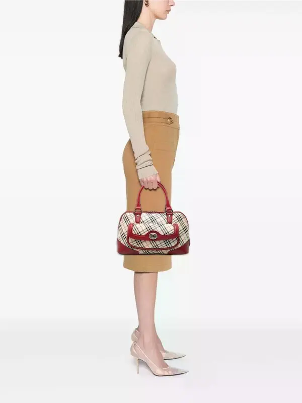 Burberry Nova Check Canvas Handbag