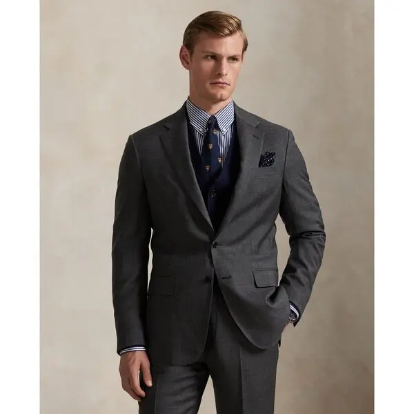 Ralph Lauren Polo Tailored Fit Wool Sharkskin Suit