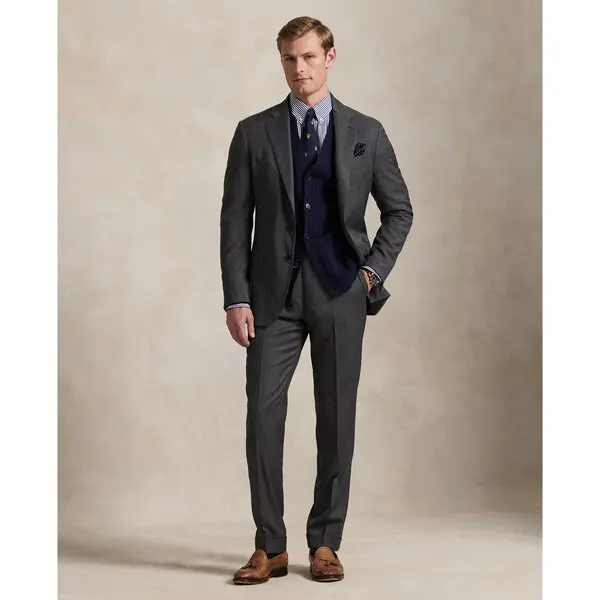 Ralph Lauren Polo Tailored Fit Wool Sharkskin Suit