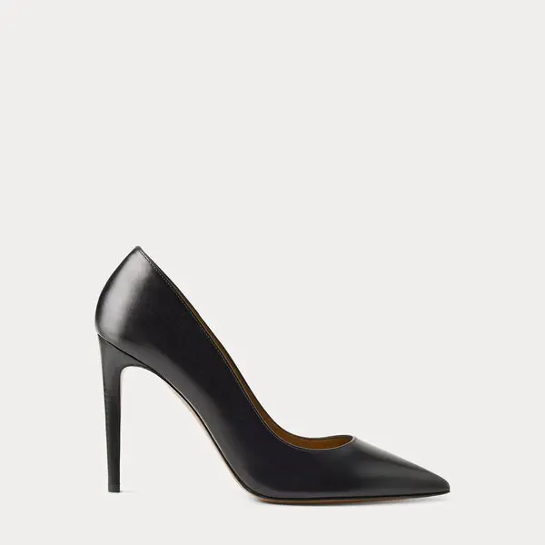 Ralph Lauren Celia 100 Mm Calfskin Pump - Black