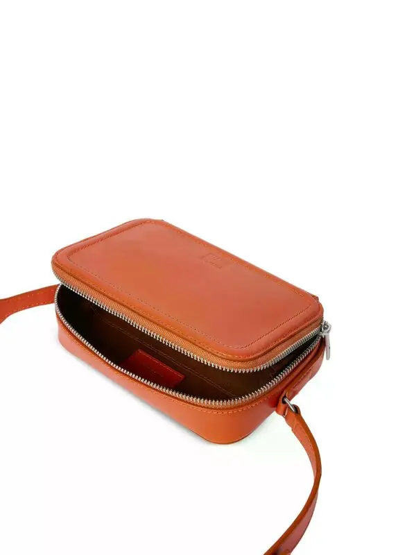 Paul Smith Zipped Leather Shoulder Bag - Orange