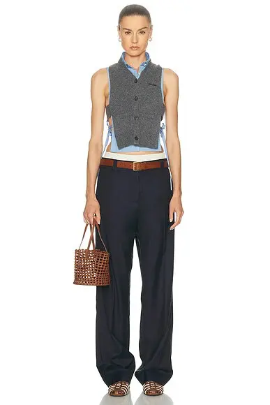 Miu Miu Popeline Shirt With Side Ties