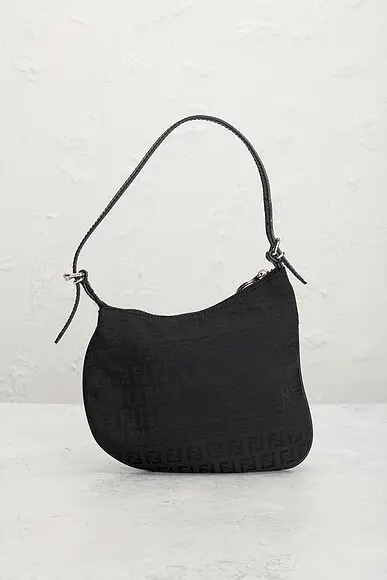 Fendi Zucchino Chef Shoulder Bag - Black