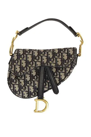 Dior Trotter Oblique Saddle Bag - Blue
