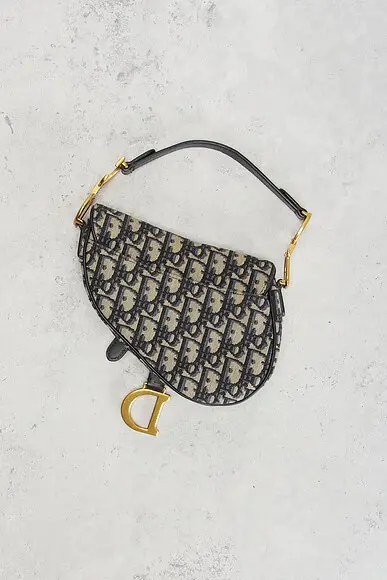 Dior Trotter Oblique Saddle Bag - Blue