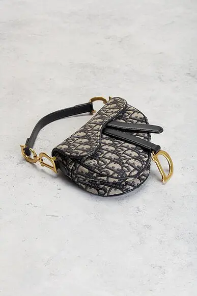 Dior Trotter Oblique Saddle Bag - Blue