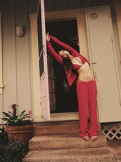 Victoria's Secret Frankies Bikinis Ela Knit Pant - Red