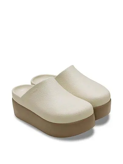 Pink Crocs Dylan Platform Clogs - Beige