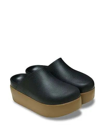Pink Crocs Dylan Platform Clogs - Black