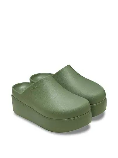 Pink Crocs Dylan Platform Clogs - Green