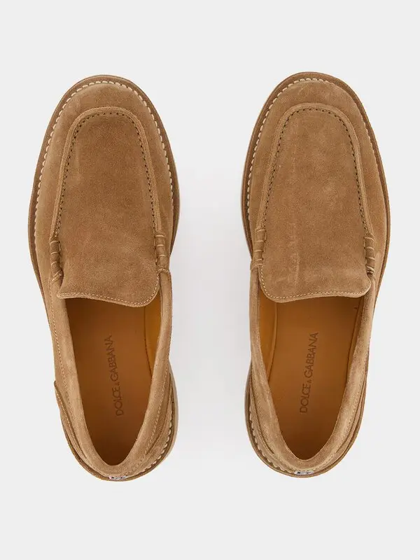 Dolce & Gabbana Suede Loafers With Dg Logo