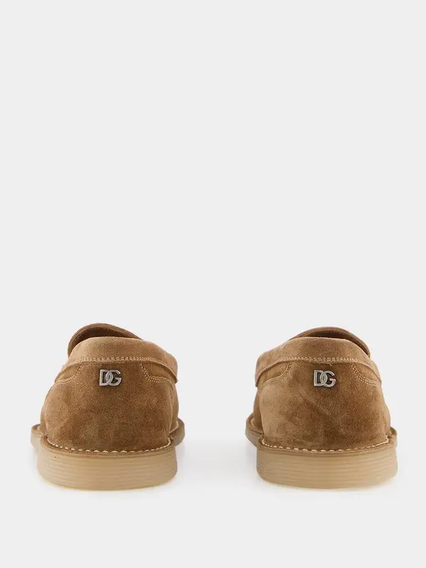 Dolce & Gabbana Suede Loafers With Dg Logo