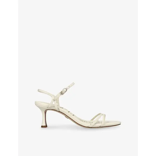 Sam Edelman Presley Leather Heeled Sandals - White