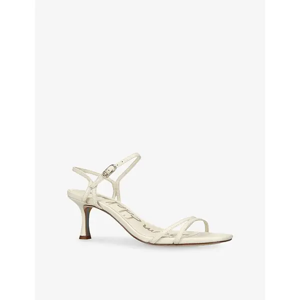 Sam Edelman Presley Leather Heeled Sandals - White