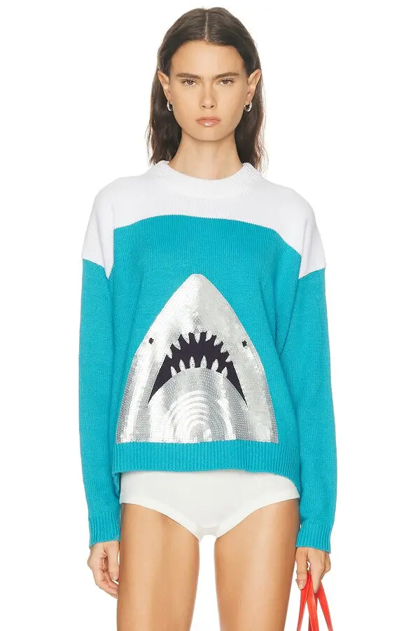 Staud Reya Graphic Sweater - Great White