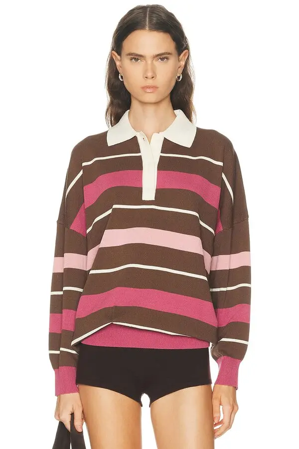 SEROYA Taby Pullover Sweater - Sable Stripe