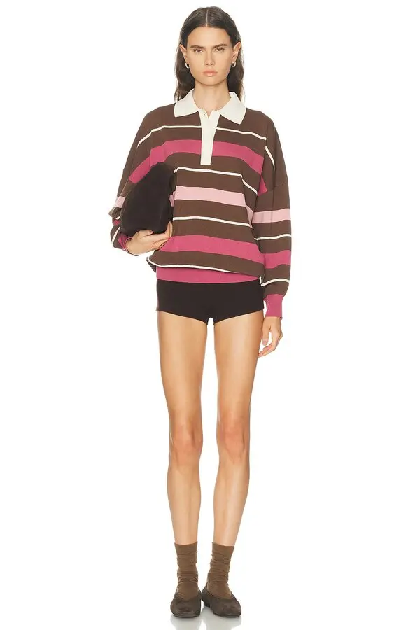 SEROYA Taby Pullover Sweater - Sable Stripe