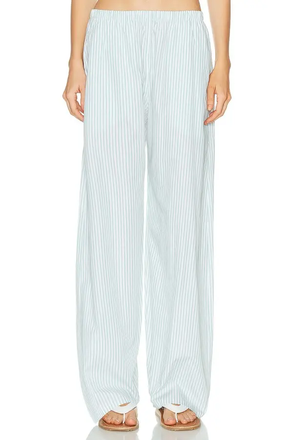 LESET Yoshi Stripe Wide Leg Pant - Vert Stripe