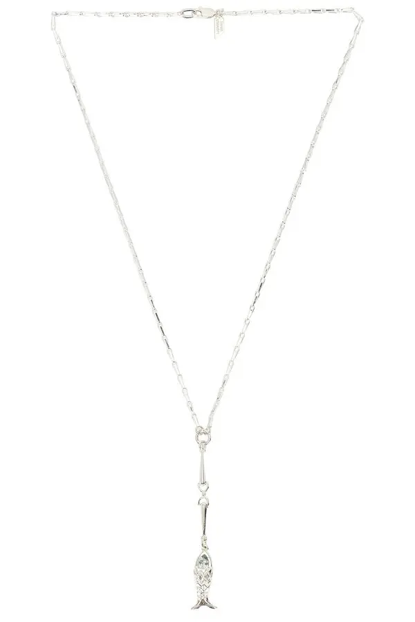 LOREN STEWART Pesca Y Necklace - Sterling Silver & Aquamarine