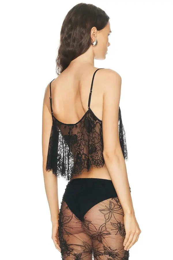 FLEUR DU MAL Juliet Lace Flutter Cami Top