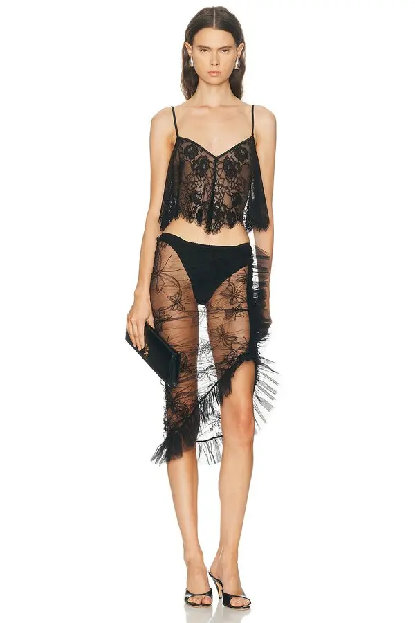 FLEUR DU MAL Juliet Lace Flutter Cami Top