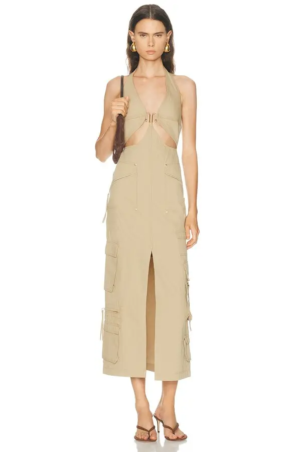 Cult Gaia Misaki Midi Dress - Sesame