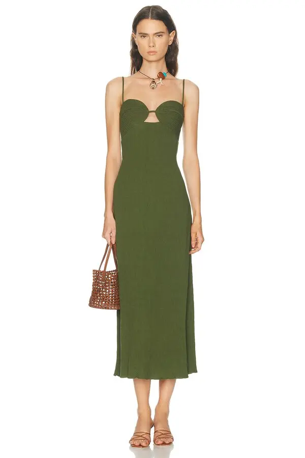 Johanna Ortiz Dream Spinner Ankle Dress - Pine Green