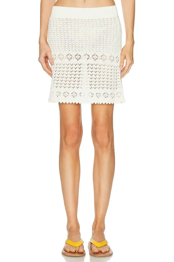 ERES Angela Mini Skirt In Cream - Ecru